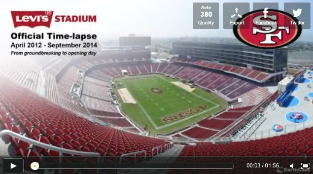 Time lapse de la construction du Levi's Stadium • OStadium.com