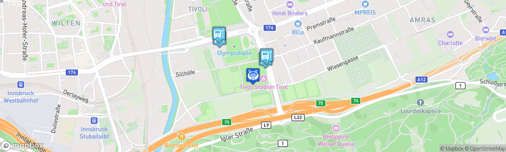 Transports de Tivoli Stadion Tirol • OStadium.com