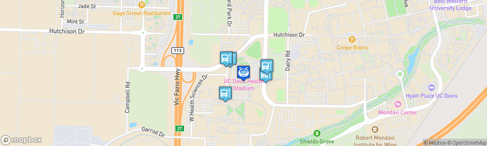 Transports de UC Davis Health Stadium • OStadium.com